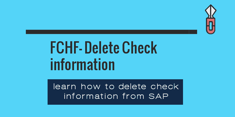 FCHF-Delete check information - Sapsharks