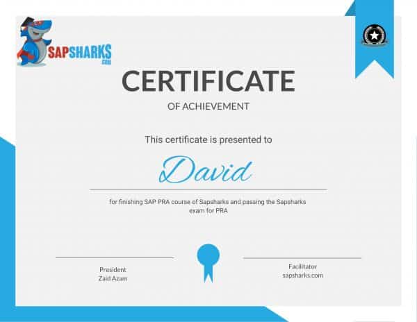 SAP PRA training - Sapsharks